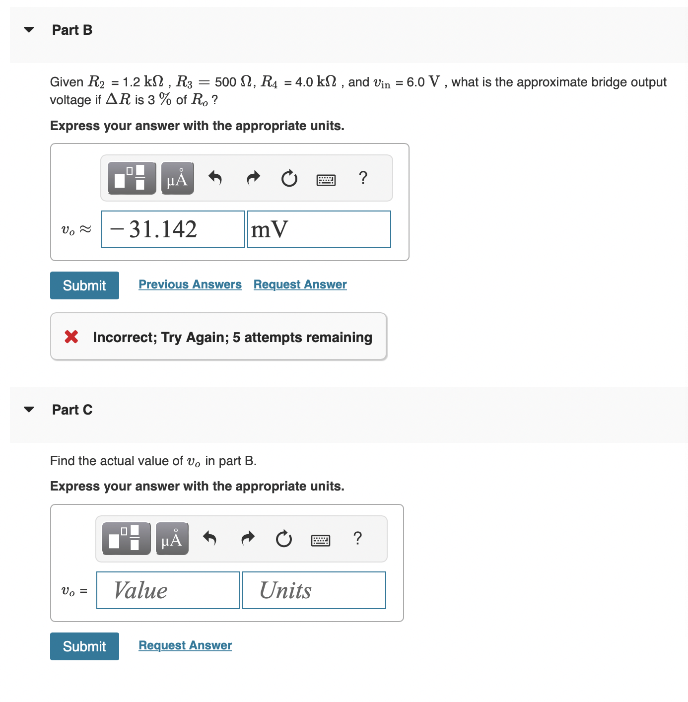 Solved For the circuit shown in the figure the bridge is | Chegg.com