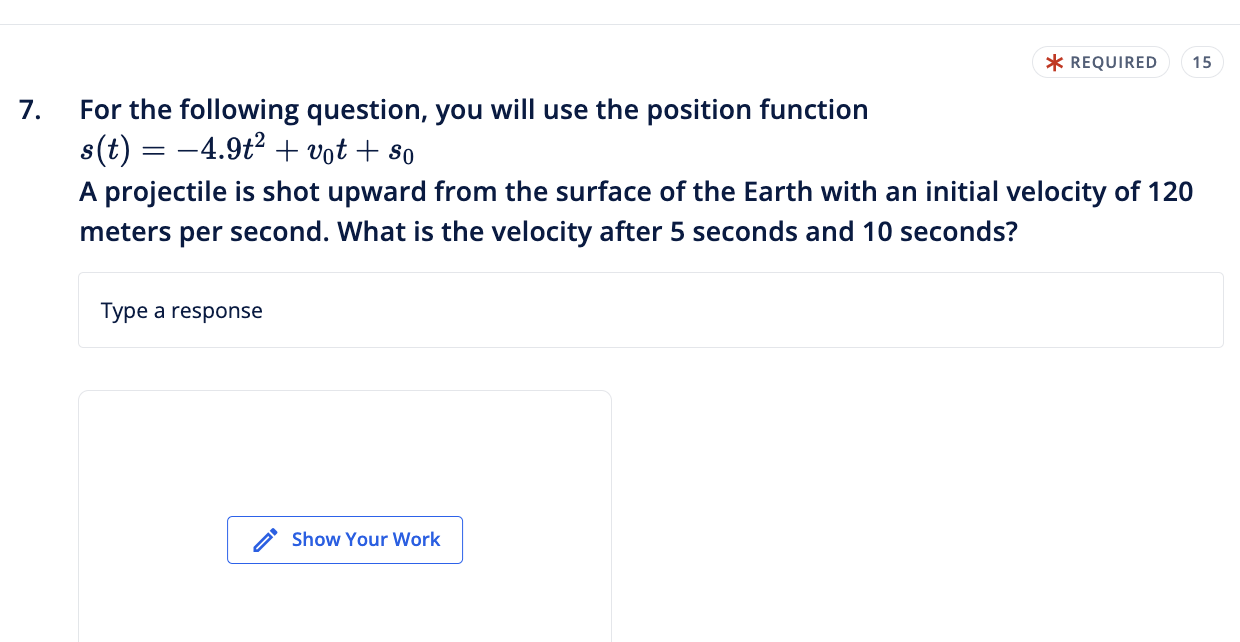 Solved For the following question, you will use the position | Chegg.com