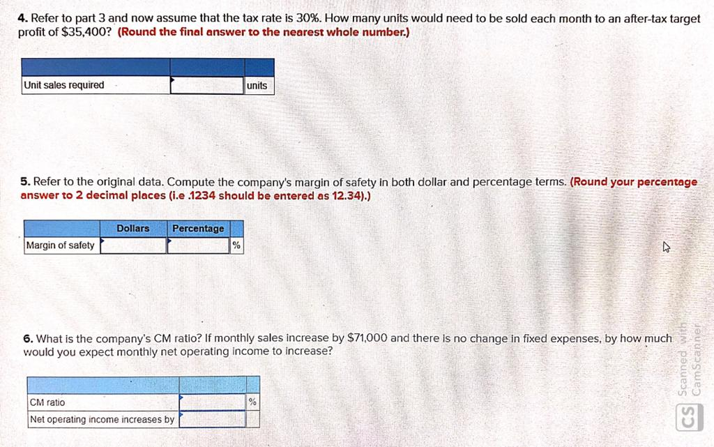 Solved Problem 4-22 Break-Even and Target Profit Analysis; | Chegg.com Solved Problem 4-22 Break-Even and Target Profit Analysis; | Chegg.com