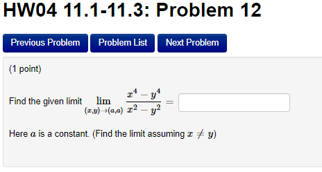 Solved HW04 11.1-11.3: Problem 11 Previous Problem Problem | Chegg.com