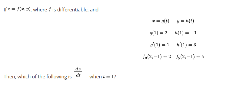Solved If z=f(x,y), ﻿where f is ﻿differentiable, | Chegg.com
