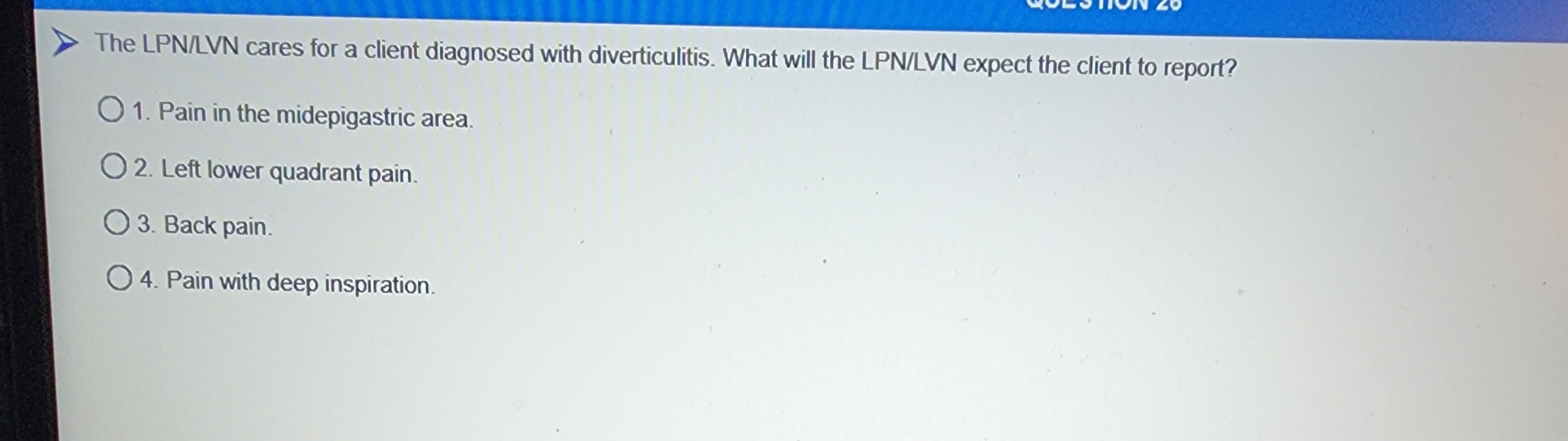 Solved The LPN/LVN cares for a client diagnosed with | Chegg.com