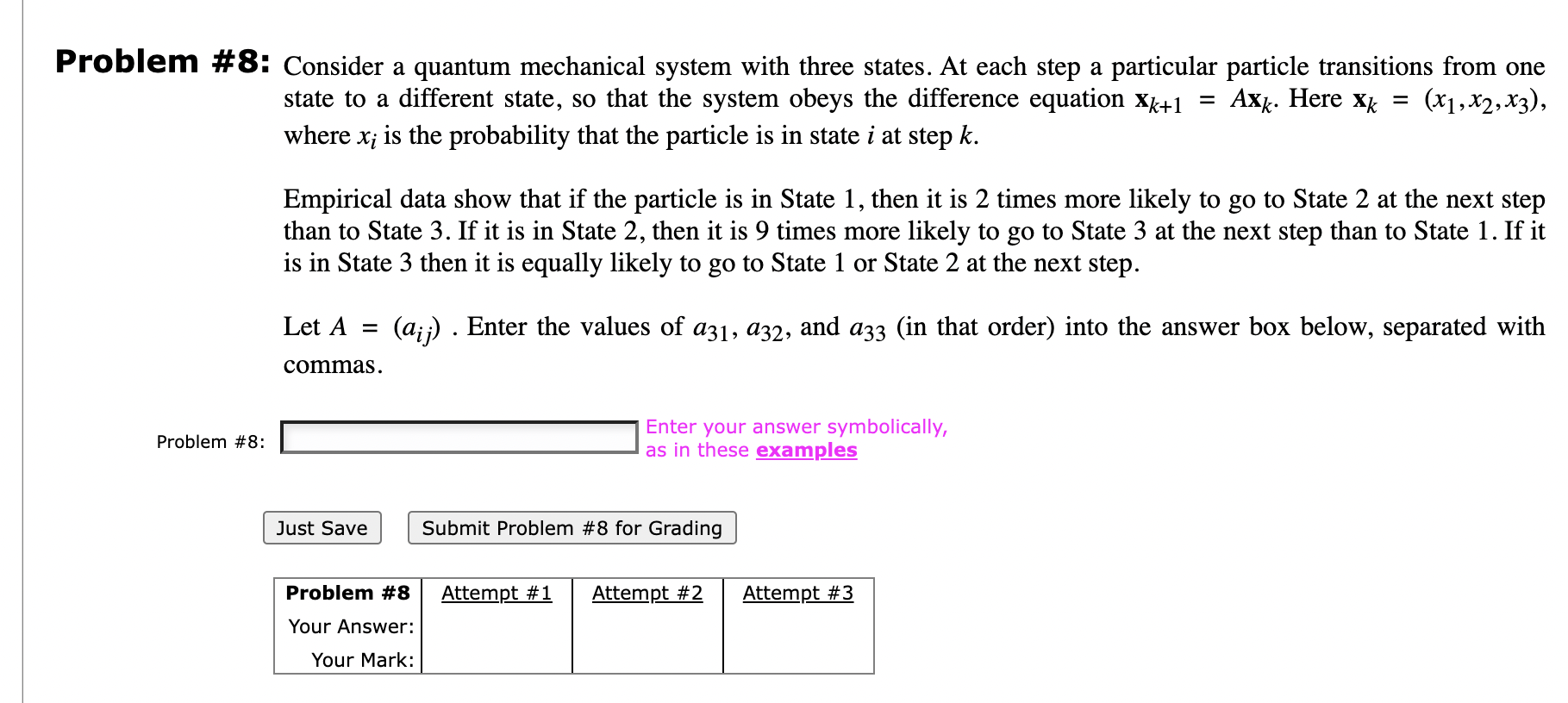 Solved oblem \#8: Consider a quantum mechanical system with | Chegg.com