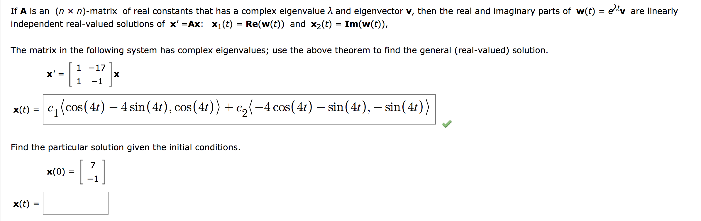 Solved If A is an in x n)-matrix of real constants that has | Chegg.com