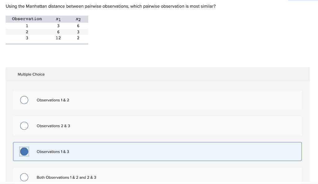 Solved Using the Euclidean distance between pairwise | Chegg.com