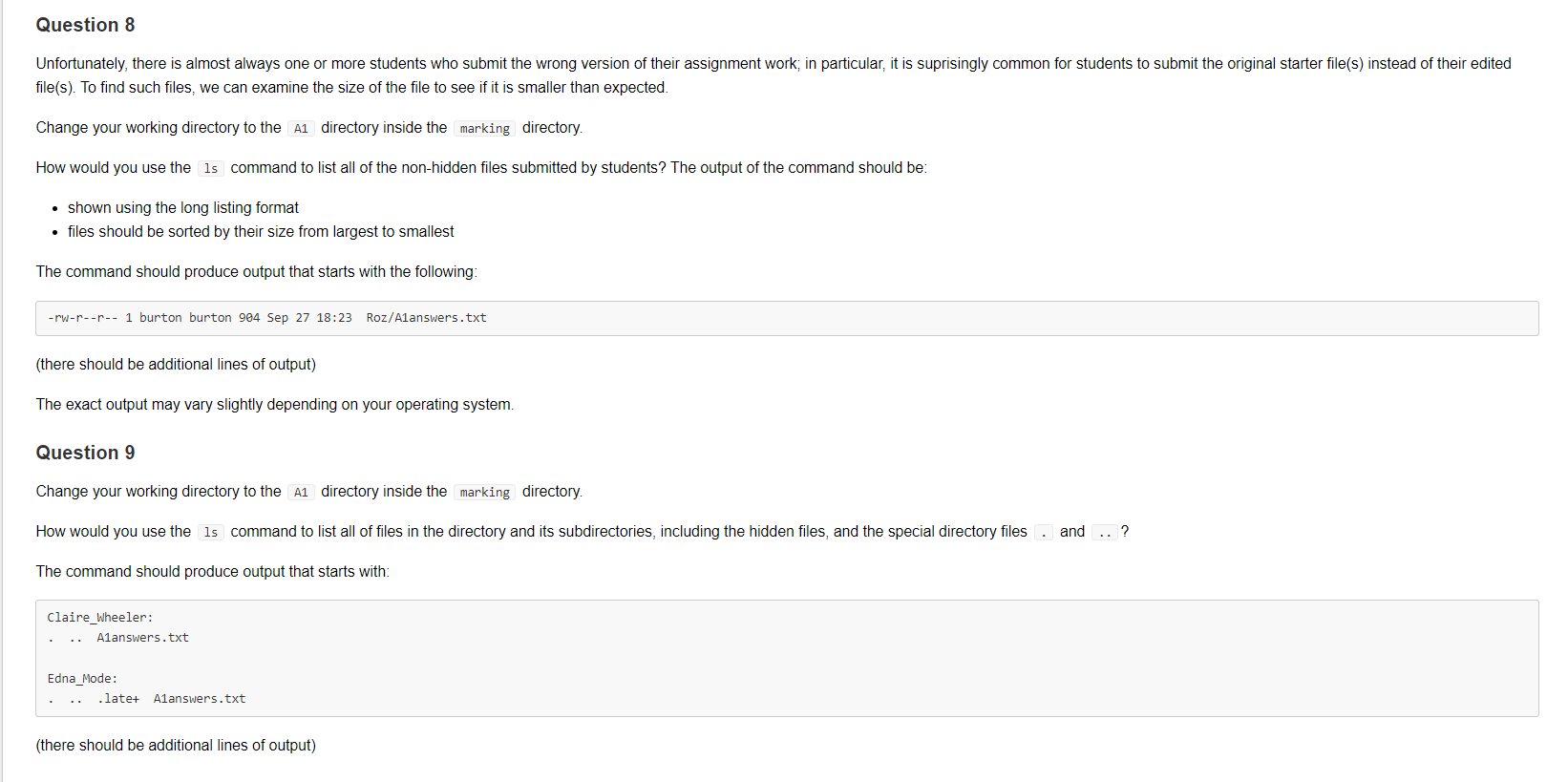 Solved CISC220 Assignment 1: Bash commands, redirection, | Chegg.com