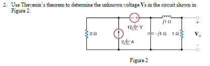 Solved Use Thevenin’s theorem to determine the unknown | Chegg.com