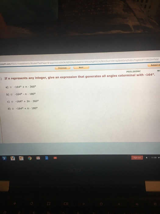 Solved cosoft.com/PacCIA PO51205MC If n represents any | Chegg.com