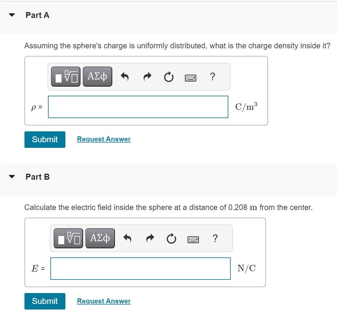 Solved The electric field at a distance of 0.128 m from the | Chegg.com