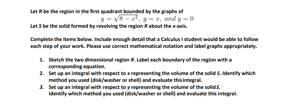 Solved Let R be the region in the first quadrant bounded by | Chegg.com