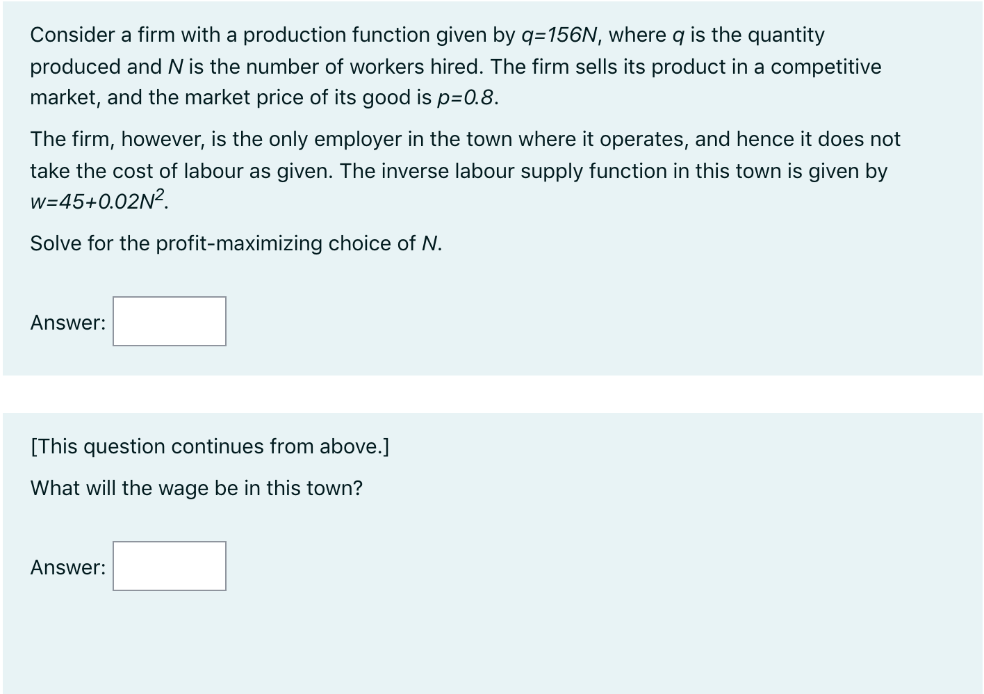 Solved Consider a firm with a production function given by | Chegg.com
