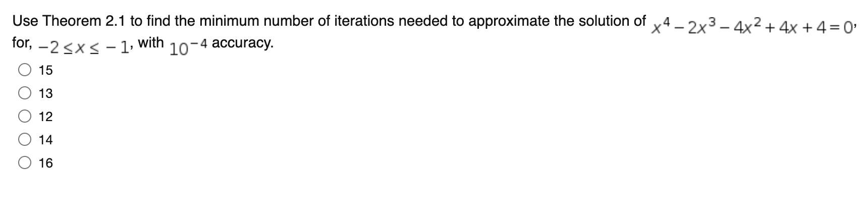 Use Theorem 2.1 to find the minimum number of | Chegg.com