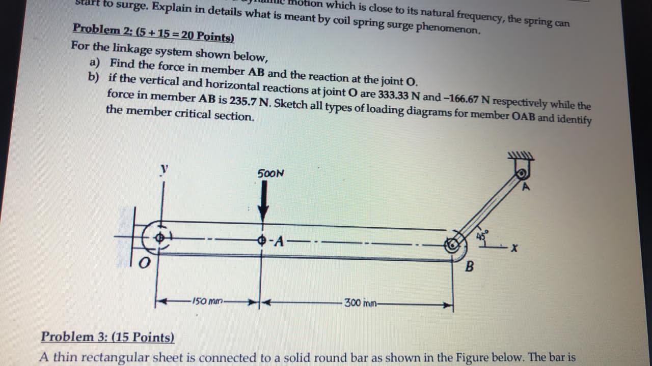 Solved motion which is close to its natural frequency, the | Chegg.com