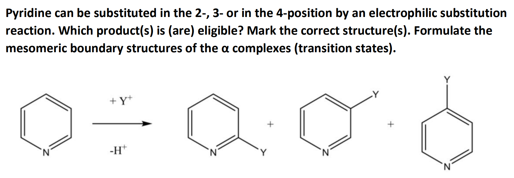 Solved Pyridine can be substituted in the 2-, 3- or in the | Chegg.com
