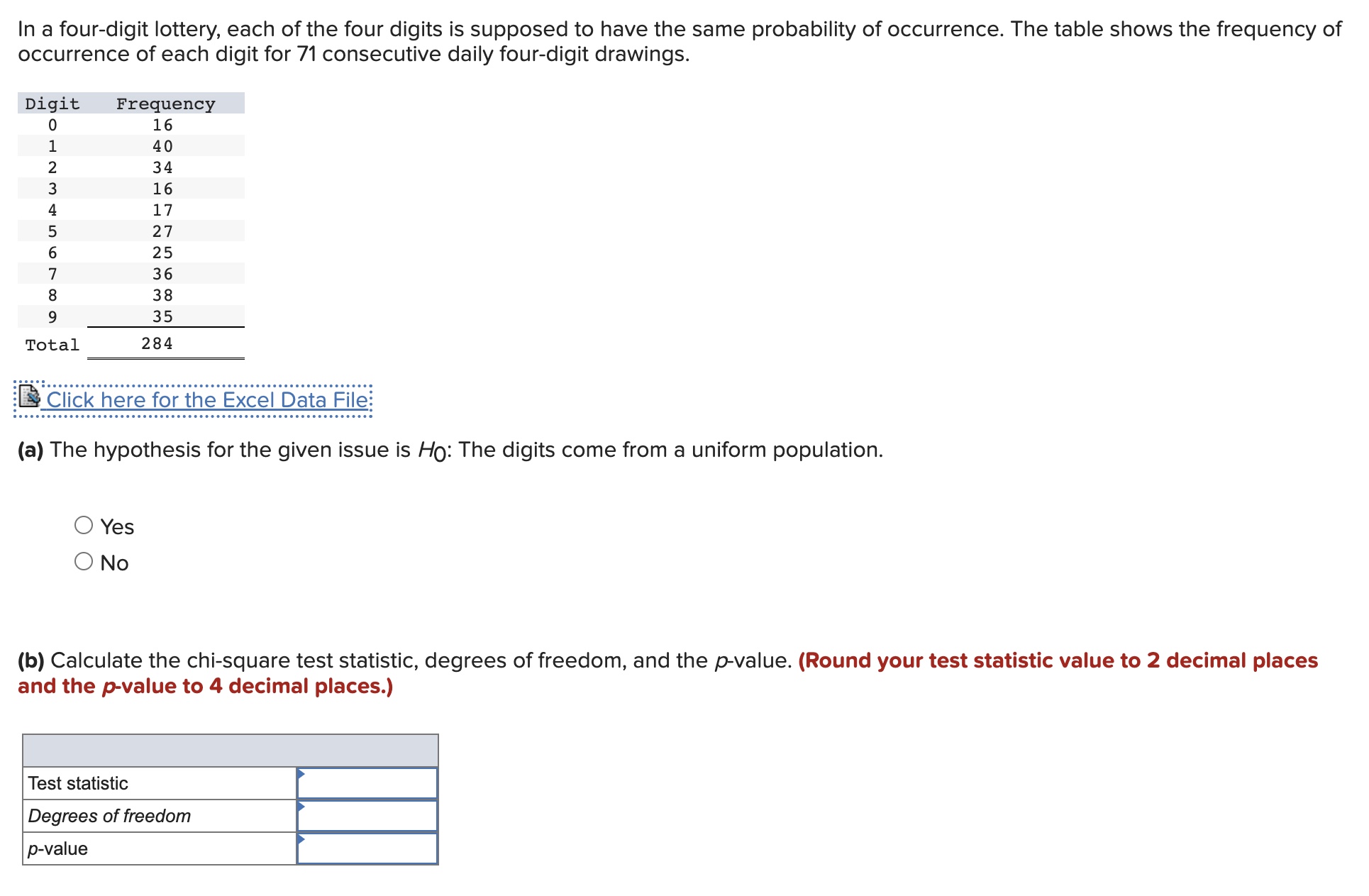 Solved In a four-digit lottery, each of the four digits is | Chegg.com