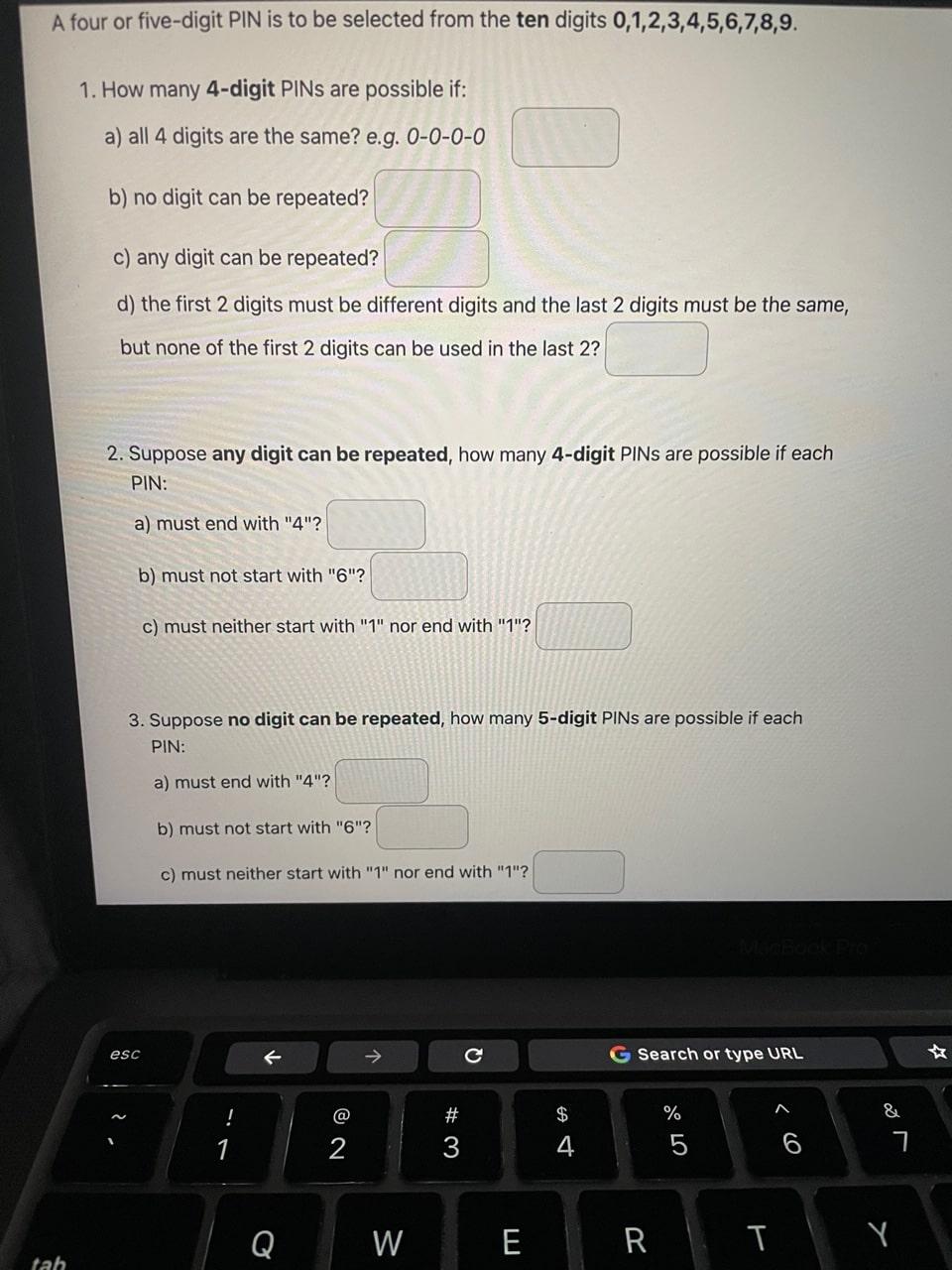 Solved A four or five-digit PIN is to be selected from the | Chegg.com