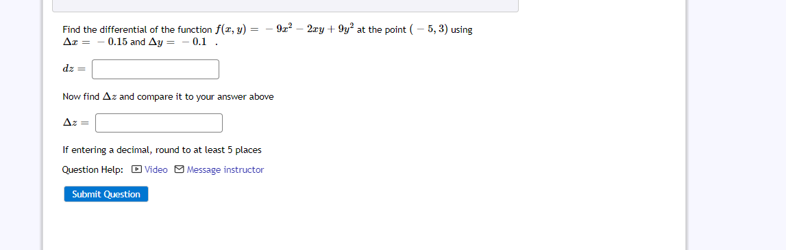 Solved Find the differential of the function | Chegg.com