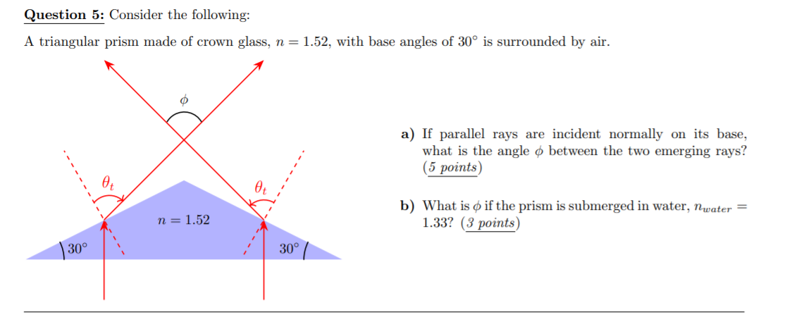 Solved Question 5: Consider the following: A triangular | Chegg.com