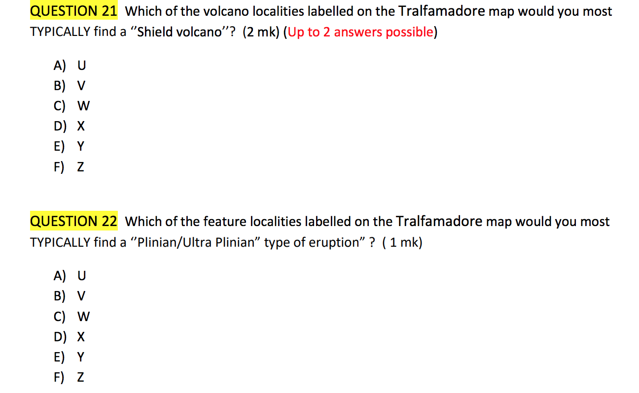 Solved MAP LEGEND EARTHQUAKE FOCI 1. Feature reference | Chegg.com