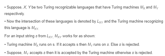 Show Turing Recognizable Languages Closed Following Operations Union B Intersection Q37059811 ...