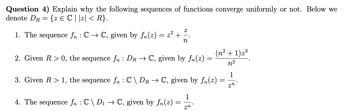Question 4) Explain why the following sequences of | Chegg.com