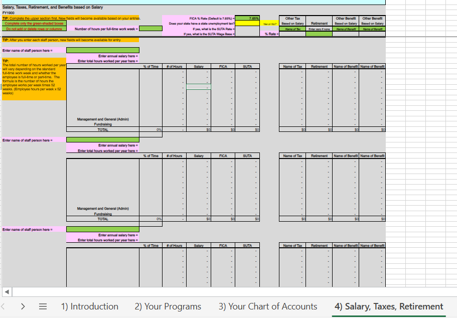 Solved Utilize the information below to fill out the Program | Chegg.com
