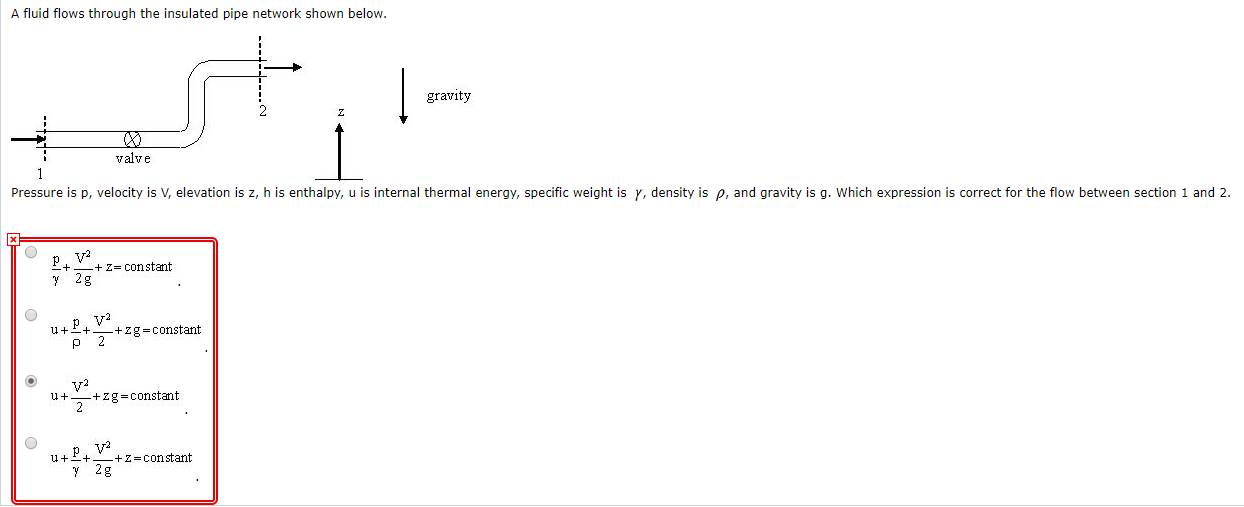 Solved A fluid flows through the insulated pipe network | Chegg.com