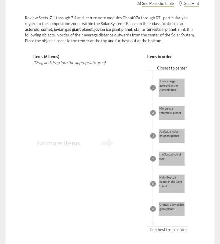 Solved See Periodic Table See Hint Review Sects 7 1 Through