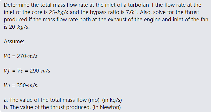 Solved Determine the total mass flow rate at the inlet of a | Chegg.com