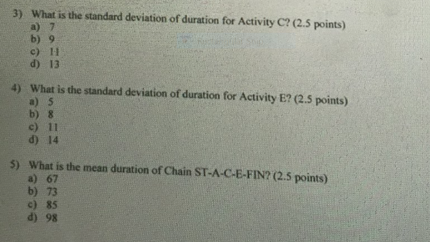 Solved 4. Use PERT to solve the following problem and answer | Chegg.com