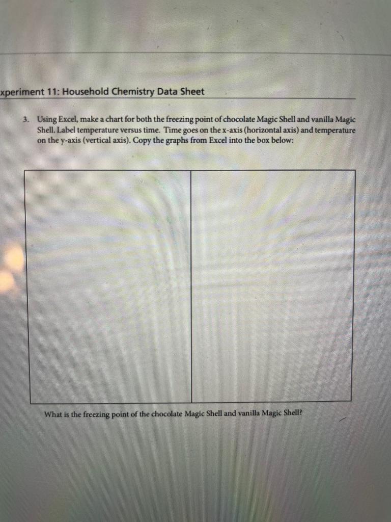 3. Using Excel, make a chart for both the freezing | Chegg.com