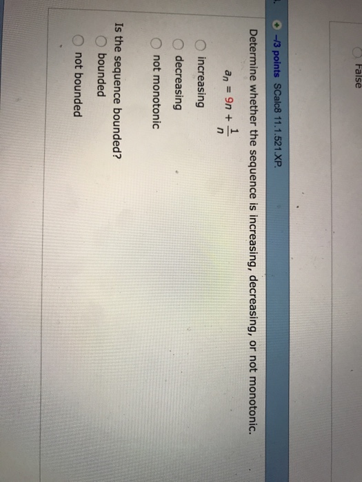Solved Determine whether the sequence is increasing, | Chegg.com