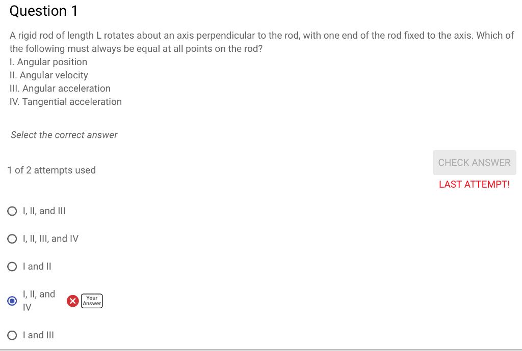 Solved Question 1 A Rigid Rod Of Length L Rotates About An