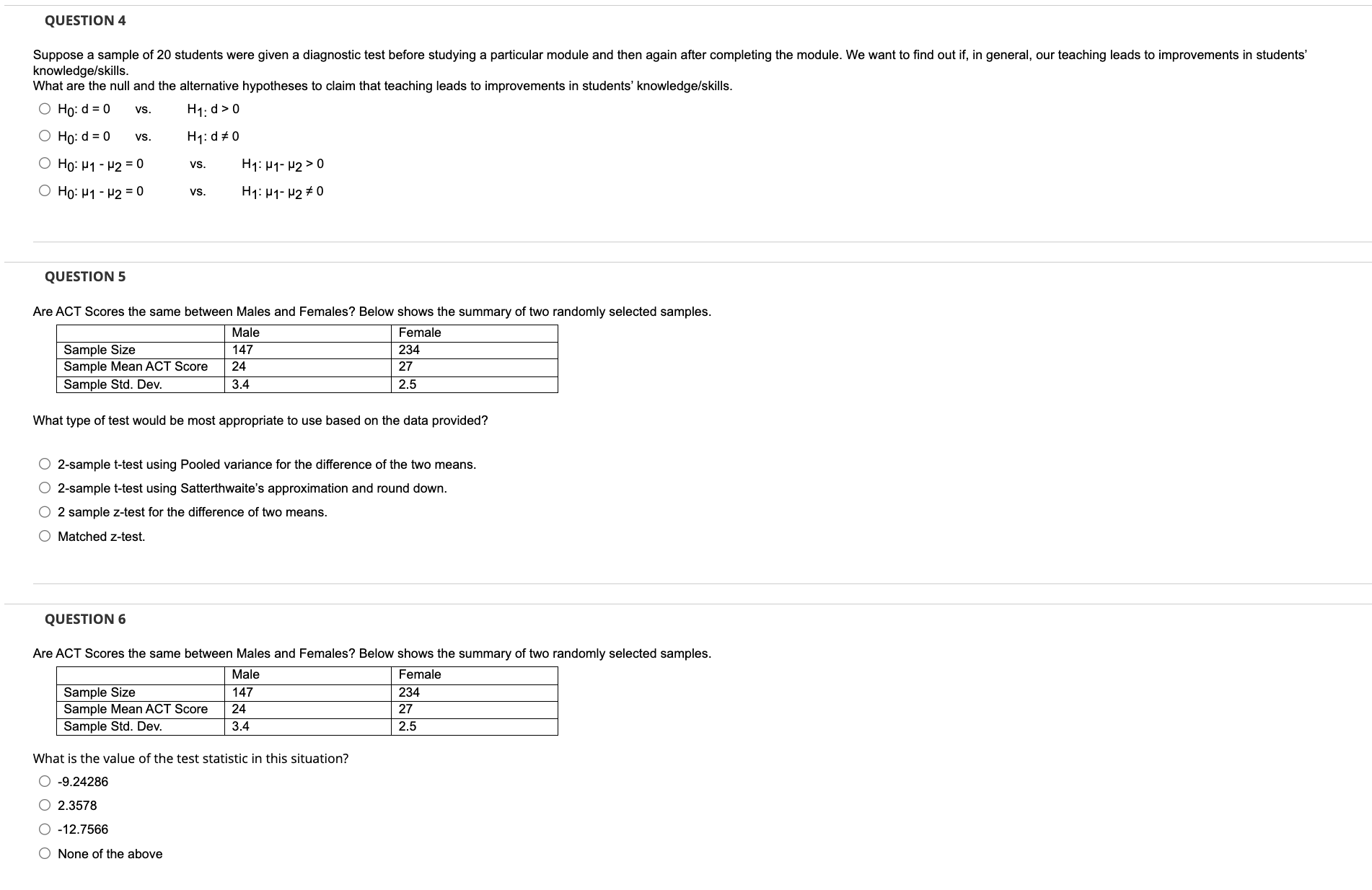 Solved knowledge/skills. What are the null and the | Chegg.com