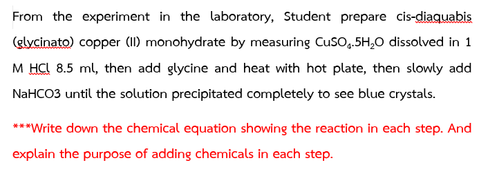 Solved From the experiment in the laboratory, Student | Chegg.com