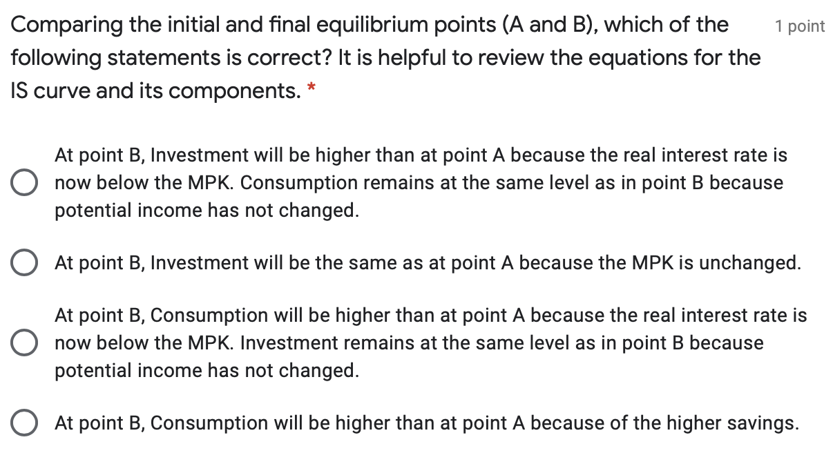 Solved 1 poin Initial Equilibrium. Consider the IS-MP model. | Chegg.com