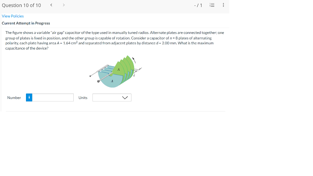 Solved The figure shows a variable "air gap" capacitor of | Chegg.com