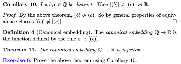 Solved Corollary 10. Let b,c∈Q be distinct. Then | Chegg.com