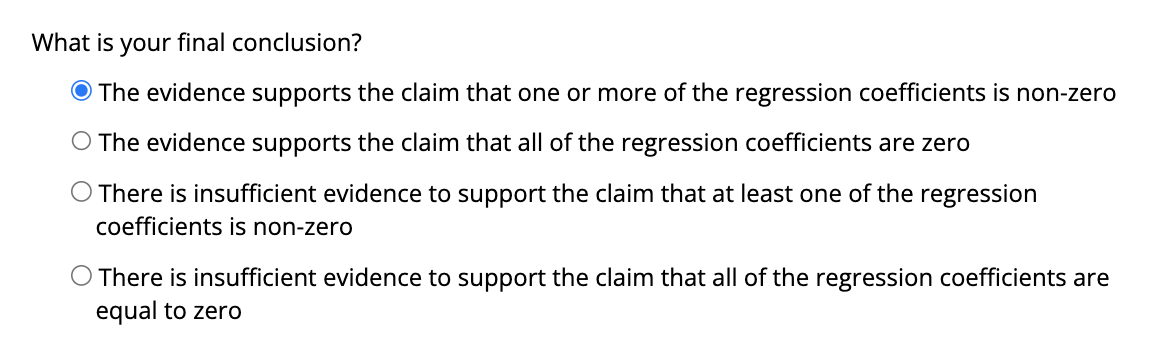 Solved Complete the missing information for this regression | Chegg.com
