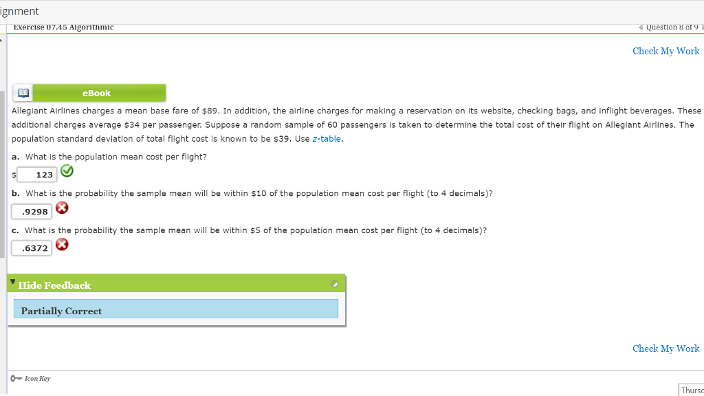 Solved gnment Exercise 07.45 Algorithmic Check My Work eBook | Chegg.com