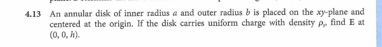 Solved 13 An annular disk of inner radius a and outer radius | Chegg.com