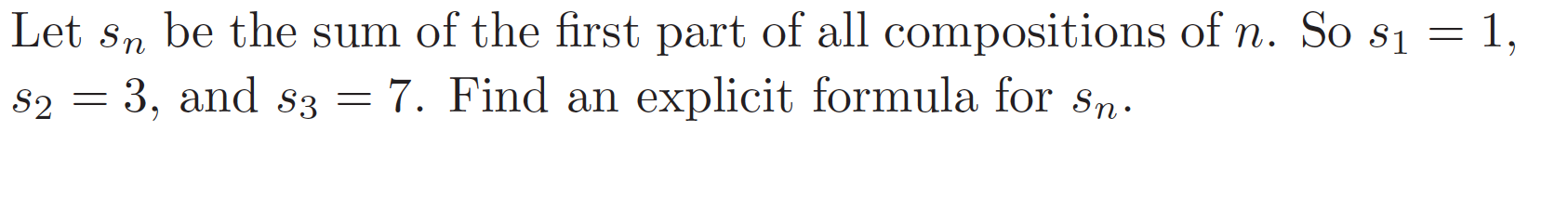 Solved Let sn be the sum of the first part of all | Chegg.com
