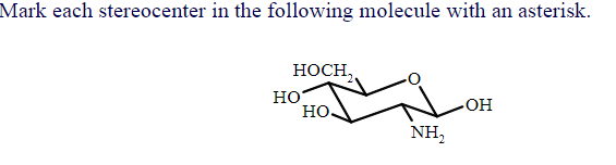 Solved Mark each stereocenter in the following molecule with | Chegg.com