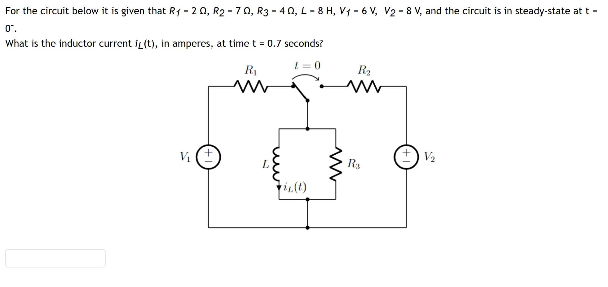 Solved For the circuit below it is given that | Chegg.com