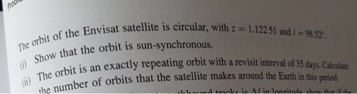 4. The nodal period of a satellite in a circular | Chegg.com