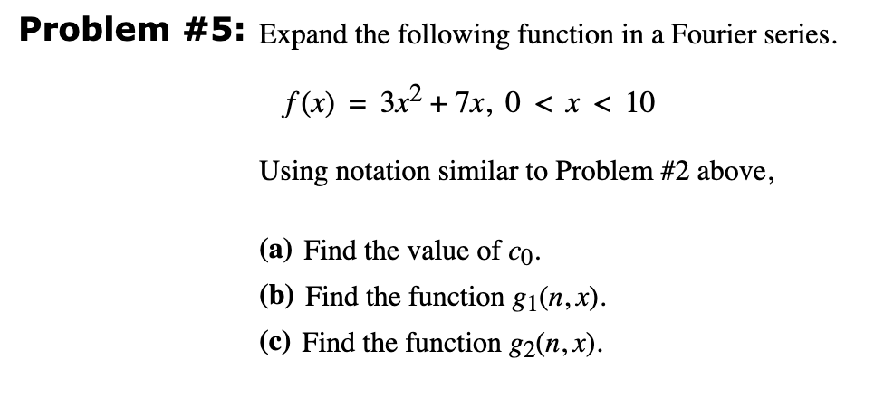 Solved The Fourier series for f(x) | Chegg.com