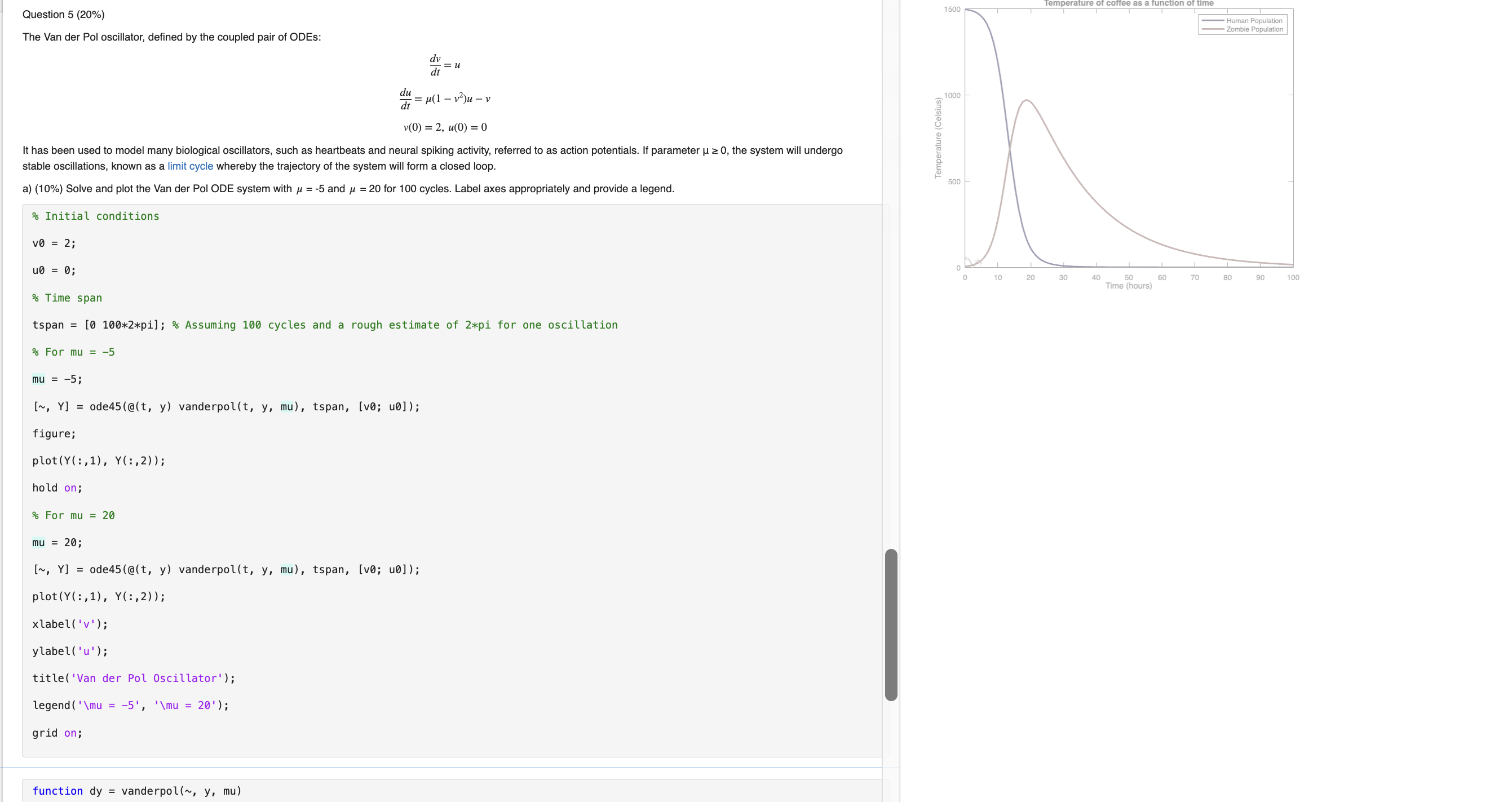 Please Solve Part B Using Matlab Code Only I Do Not