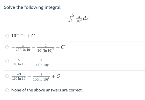 Solved Solve the following integral: | Chegg.com