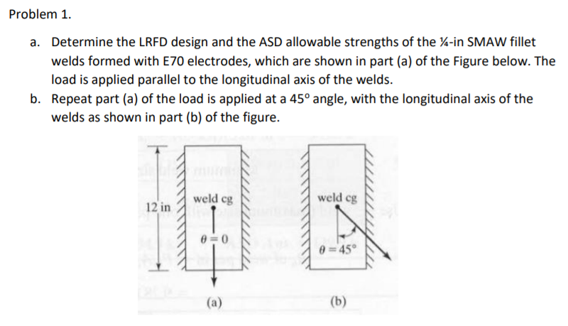 Solved Problem 1. a. Determine the LRFD design and the ASD | Chegg.com