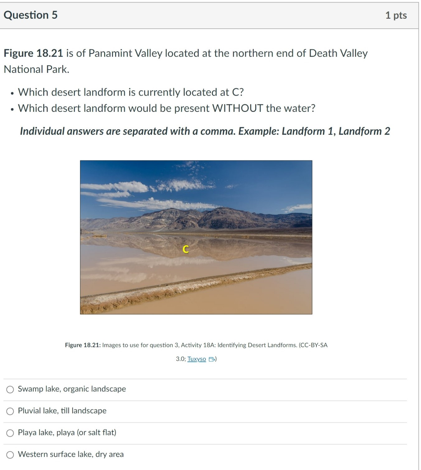 Solved Figure 18.21 is of Panamint Valley located at the | Chegg.com